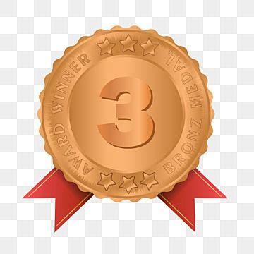 Bronz Medal Number 3 Award Winner With Star Champion Quality Medal