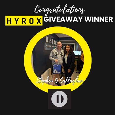 Hyrox Giveaway Winner District Health And Leisure At Silversprings