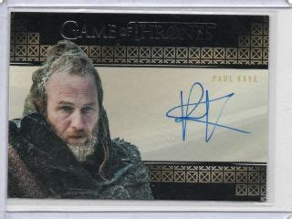 Game Of Thrones Inflexions Paul Kaye As Thoros Of Myr Gold Autograph