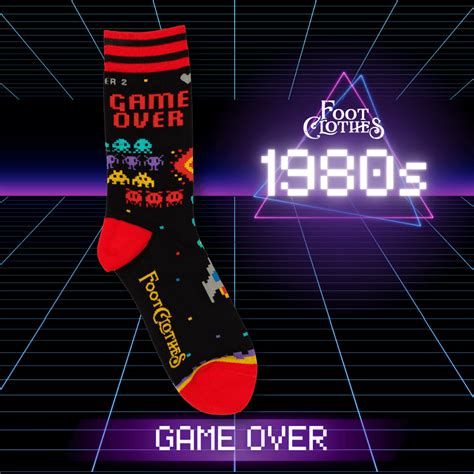Game Over 80s Video Game Crew Socks Footclothes