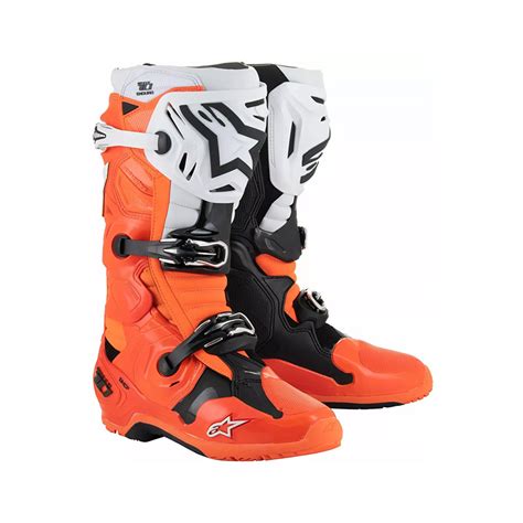 Alpinestars Tech 10 Enduro Boots Orange Fluo Motostorm En