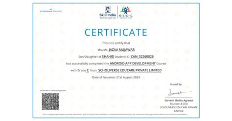 Jazaa Mujawar On Linkedin Successfully Completed The Android App Development Training From