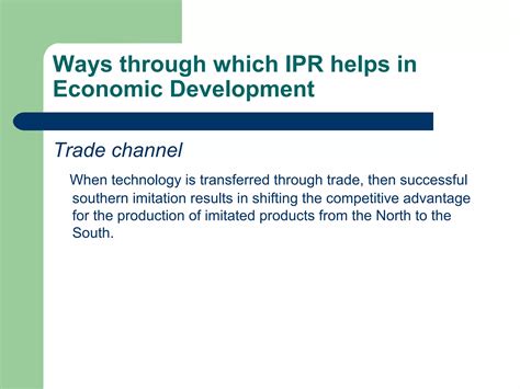 Ipr And Economic Development Ppt