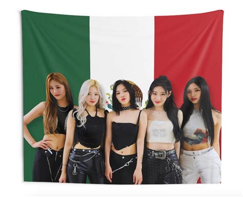 Itzy Members Mexico Flag Banner Itzy World Tour 2024 Kpop Flag Born To Be Itzy Merch T