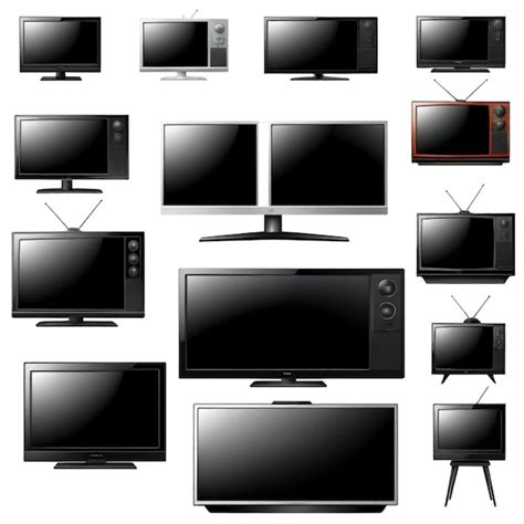 Tv 세트 터 백색 배경 고품질 고립 프리미엄 Ai 생성 벡터