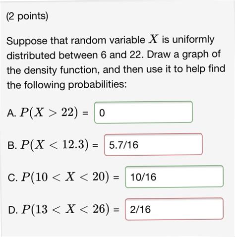 Solved Suppose That Random Variable X Is Uniformly