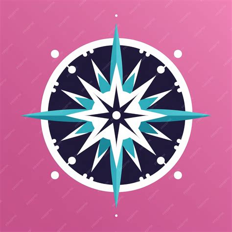 Premium Ai Image A Compass Rose Icon On A Pink Background