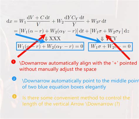 Vertical Alignment How To Vertically Align The Downarrow In Equation
