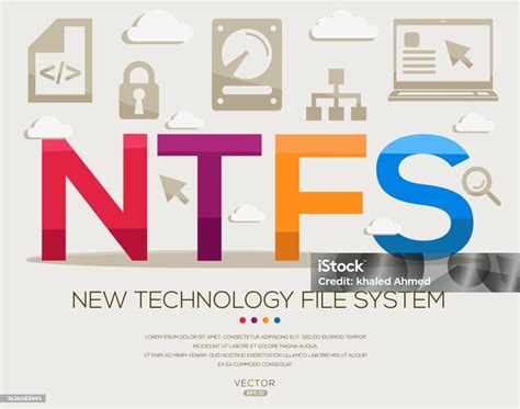 ntfs new technology file system stock illustration download image now