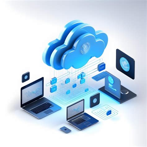 Premium Ai Image Cloud Data Storage Database Cloud Computing Concept And Idea