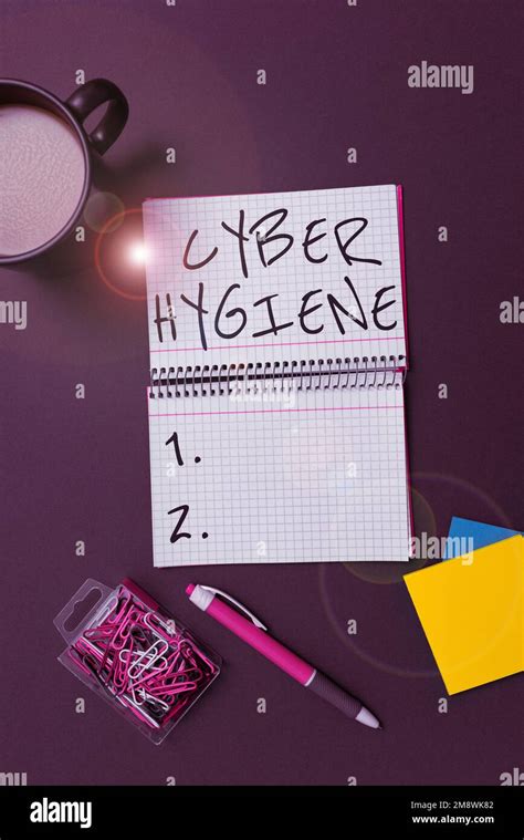 Writing Displaying Text Cyber Hygiene Business Overview Steps That Computer Users Take To