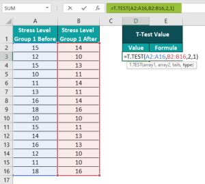 T Test In Excel Formula Examples Errors How To Use It