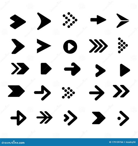Set Of Flat Design Pointer Cursor Infographic Icon Arrow Pack