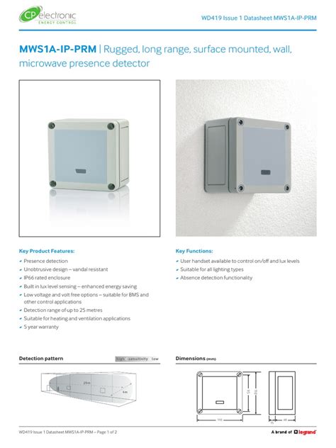 Wd419 Issue 1 Datasheet Mws1a Ip Prm Pdf Lighting Fluorescent Lamp