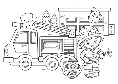 Dibujos De Dia Bombero Para Colorear Vsun