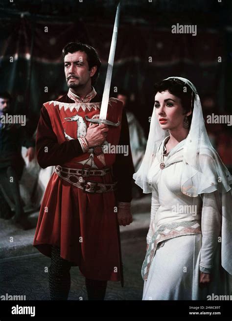 Elizabeth Taylor And Robert Taylor In Ivanhoe 1952 Directed By
