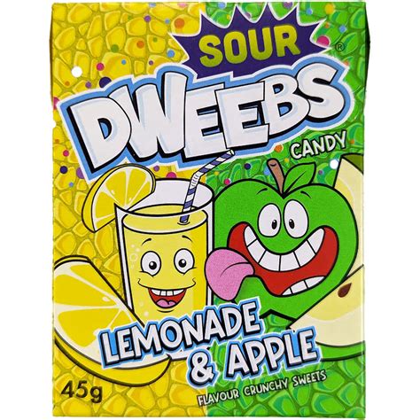 Sour Dweebs Lemonade And Apple Tiny Crunchy Chewy Sweets Uk