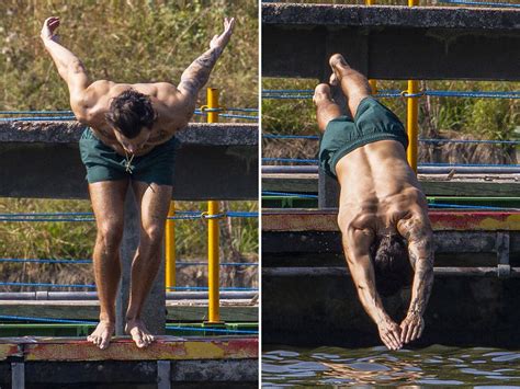 Harry Styles Shows Off Ripped Body In English Duck Pond