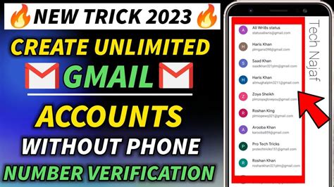 How To Create Unlimited Gmail Account Without Phone Number Verification Increase Youtube