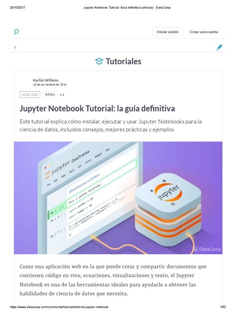 Jupyter Notebook Tutorial Guía Definitiva Artículo Datacamp Pdf Interfaz De Línea De