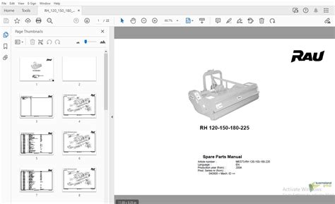 Rau Rh120 150 180 225 Parts Manual Pdf Download Heydownloads