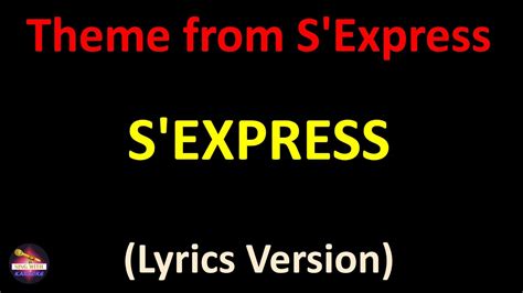 Sexpress Theme From Sexpress Lyrics Version Youtube