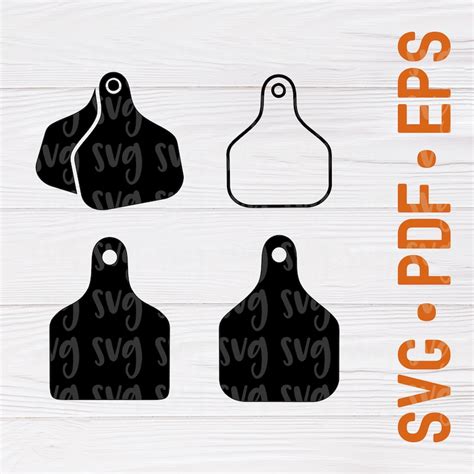 Cow Tag Template Etsy