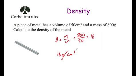 Density Video Corbettmaths Youtube