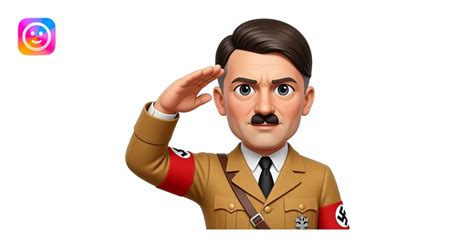 Adolf Hitler Doing The Nazi Salute With His Arm Pointing Out Front With