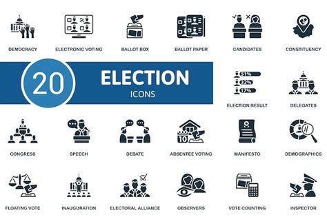 Premium Vector Election Set Creative Icons Democracy Electronic Voting