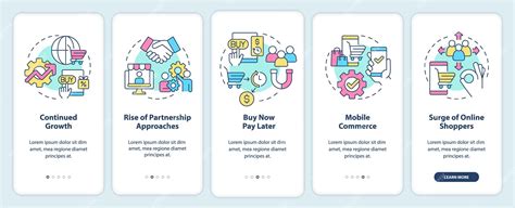 Premium Vector Retail Strategy Trends Onboarding Mobile App Screen