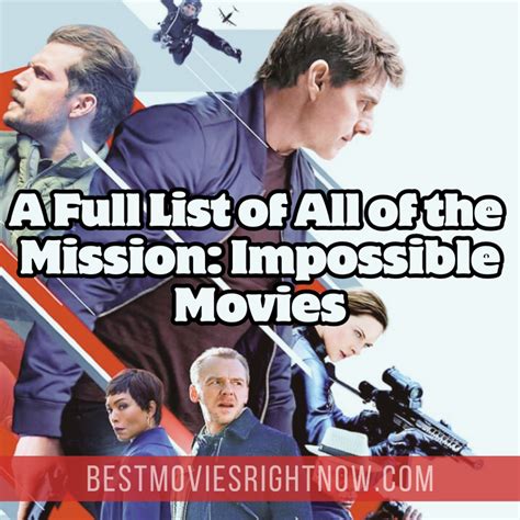 A Full List Of All Of The Mission Impossible Movies What To Watch Guide