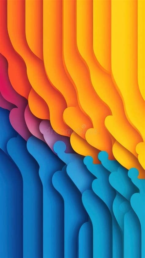 Colorful Abstract Waves Create A Vibrant And Dynamic Visual Effect Ai Stock Image Image Of