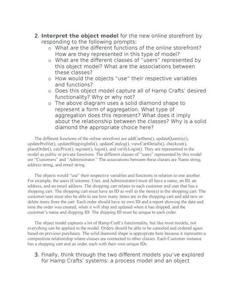 Module Four Assignment Interpret The Object Model For The New Online