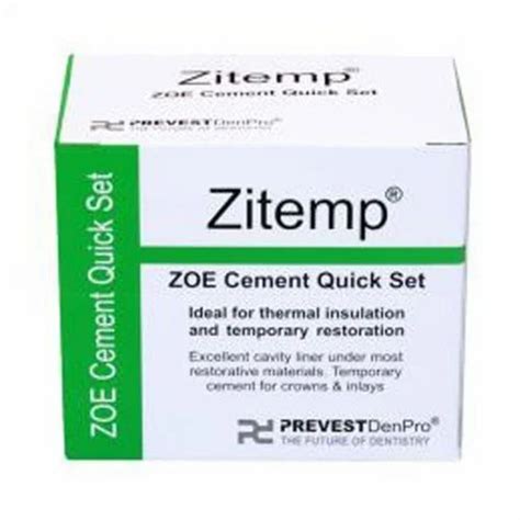 Powder And Liquid Zitemp Zoe Quick Dental Cement Compressive Strength 80mpa Packaging Size