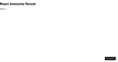React Awesome Reveal Examples Codesandbox