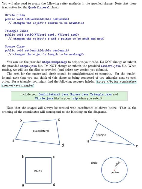 Solved Shapes In This Problem You Are Provided With A Shape Chegg