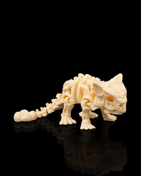 Bundle Of 6 Mini Dinosaur Skeleton Figurines Fossil Toy Set Stem