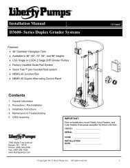 Installation Manual Liberty Pumps