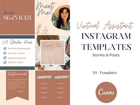 Virtual Assistant Social Media Templates Va Social Media Etsy