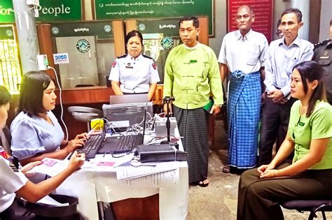 သံတွဲမြို့၌ E Id စနစ်လုပ်ငန်းဆိုင်ရာ ဇီဝဆိုင်ရာအချက်အလက် Biometric