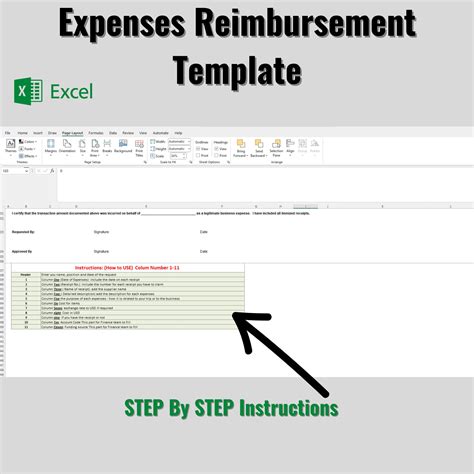 Expense Reimbursement Template Microsoft Excel Office Business