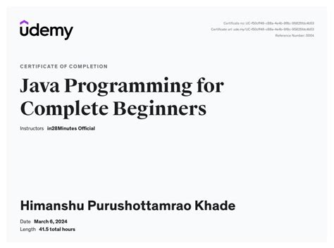 Javacertification Himanshu Khade