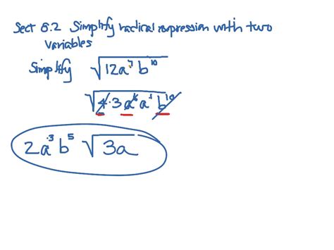 Simplifying Radicals With Variables