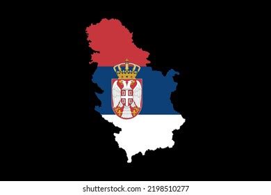 Serbia Map Flag