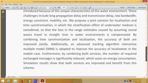 A Joint Time Synchronization And Localization Design For Mobile Underwater Sensor Networks Youtube