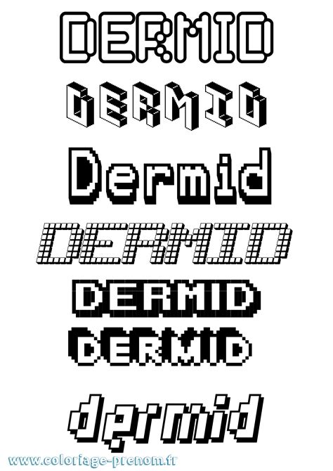 Coloriage Du Prénom Dermid à Imprimer Ou Télécharger Facilement