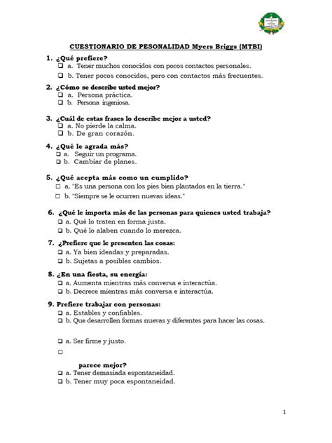 Personality Test Myers Briggs Type Indicator Mbti Complete