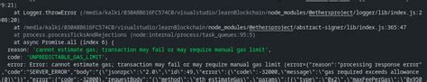 Solidity Code UNPREDICTABLE GAS LIMIT Error Cannot Estimate Gas Ethereum Stack Exchange