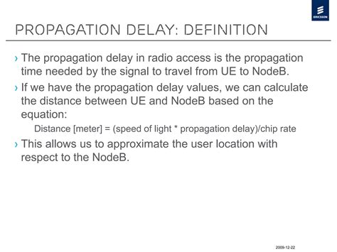 using propagation delay in wcdma ran optimization ppt